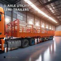China 3 Axles 40-80ton Steel Utility Side Wall Open Livestock Vegetable Fence Truck Trailer for sale
