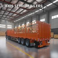 China 3 Axles 40-80ton Steel Utility Side Wall Open Livestock Vegetable Fence Truck Trailer for sale