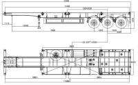 China 48FT Flatbed/Skeleton Terminal Port Container Shipping Trailer Truck with Main Beam Q345B for sale