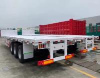 China 3 Axle 20ft 40ft Flatbed Container Trailer with Q345b Main Beam and Customization for sale