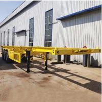 China 3 Axles FUWA Trailer 40FT 60 Tons Skeleton Chassis Truck Container with 11.00R20 Tire for sale