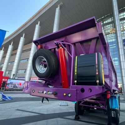 China KSA Market 3 Axle 60t Hydraulic Cylinder Tipper Rear Dump Semi Trailer For Sand Stone Transport for sale