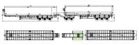 China 20FT 40FT Double Link Flatbed Semi Truck Trailer with and AIR/Mechanical Suspension for sale