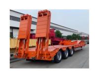 China Heavy Duty Lowbed Type 3 4 Axle Lowboy Truck Trailer Low Bed Semi Trailer for Excavator for sale