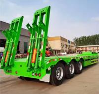 China Heavy Duty Lowbed Type 3 4 Axle Lowboy Truck Trailer Low Bed Semi Trailer for Excavator for sale