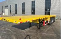 China Tare Weight 7.0 Ton 3 Axle 4 Axle Capacity 50-80Tons Flat Bed Semi Trailer for Truck for sale