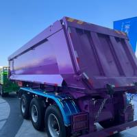 China Steel/Stainless Steel U Shape Rear Dump Semi Trailer 9300x2500x3450mm for sale
