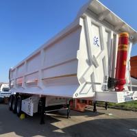 China 3 Axles 10 Meters U Shape Tipping Semi Trailer for Stone Transport Cargo Rear Dumping for sale