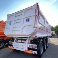China 3 Axles 10 Meters U Shape Tipping Semi Trailer for Stone Transport Cargo Rear Dumping for sale