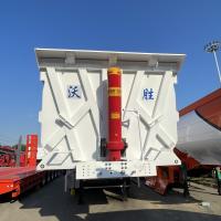 China 3 Axles 10 Meters U Shape Tipping Semi Trailer for Stone Transport Cargo Rear Dumping for sale
