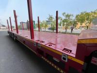 China Customized 3/4 Axles 40FT Container Timber Steel Tube Lowbed Semi Trailer for Truck for sale