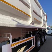 China 3 Axles 10 Meters U Shape Tipping Semi Trailer for Stone Transport Cargo Rear Dumping for sale