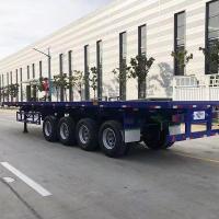 China Semi-Trailer with 3 Axle 4 Axles Flatbed Container Truck Landing Gear 28t Heavy Duty for sale