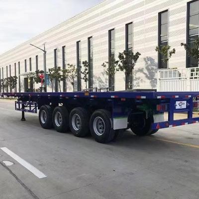 China Semi-Trailer with 3 Axle 4 Axles Flatbed Container Truck Landing Gear 28t Heavy Duty for sale