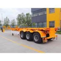 China Top Ranking 3 Axle Container Skeleton Trailer with Steel and 28ton/pc Landing Gear for sale