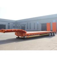 China Heavy Duty Lowboy Trailer Transport Heavy Machine 3 axles Low Bed Truck Semi Trailer With Customized Color for sale