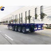 China 40Ft Flatbed Trailer 3Axles 4Axles Flat Bed Container Truck Semi Trailer by Wosheng for sale