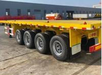 China 40Ft Flatbed Trailer 3Axles 4Axles Flat Bed Container Truck Semi Trailer by Wosheng for sale