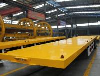 China 40Ft Flatbed Trailer 3Axles 4Axles Flat Bed Container Truck Semi Trailer by Wosheng for sale