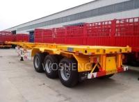China More Popular Red Yellow Color 50T 3 Axle Skeleton Semi Trailer for 20ft 40ft Containers for sale