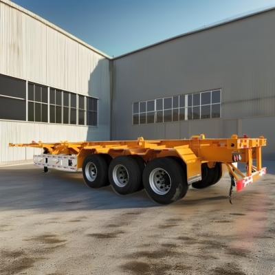 China Container Trailer Skeleton Semi Trailer For Transport 20ft 40ft Container with Design for sale