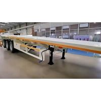 China 20Ft 40Ft 50Ton Flatbed Semi Trailer with Container Chassis and 50mm or 90mm King Pin for sale