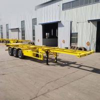 China 50 Ton Max Payload 3 Axle 20FT 40FT Container Chassis Skeleton Semi Truck Trailer for sale