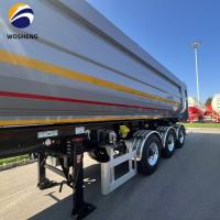 China 60 Tons 3 Axles 35 Cubic Meter U Shape Hydraulic Rear Unloading Semi-Trailer Dump Truck for sale