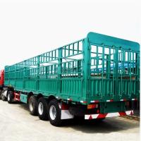 China Semi-Trailer High Enclosed Side Wall Cargo Transport Box Trailer Transport Stake Fence for sale