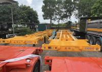 China Stainless Steel Skeleton 40ft Container Transport Trailer with Mechanical Suspension for sale