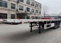China 28t Heavy Duty Landing Gear Customized Flatbed Semi Trailer for Safe Container Delivery for sale