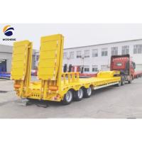 China Truck Trailer 3 Axles 40ft Low Bed Semi Trailer for Heavy Vehicle Transportation for sale