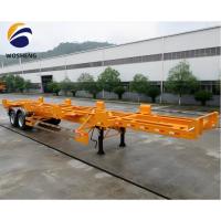 China 20ft 40ft Container Trailer 2 Axle 3 Axle 40T Skeleton Semi Trailer 12400x2500x1550mm for sale