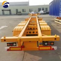 China 20ft 40ft Container Trailer 2 Axle 3 Axle 40T Skeleton Semi Trailer 12400x2500x1550mm for sale