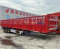 China 3 Axles 40-80tons Drop Side Livestock Farm Side Wall Fence Semi Truck Trailers Direct for sale