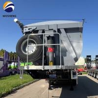 China 9800x2500x3500mm Semi-Trailer 3 Axle 4 Axle Tipping Tipper Rear Dump Truck for sale