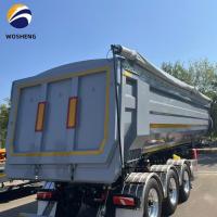China 9800x2500x3500mm Semi-Trailer 3 Axle 4 Axle Tipping Tipper Rear Dump Truck for sale