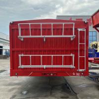 China 3 Axles 40-80tons Drop Side Livestock Farm Side Wall Fence Semi Truck Trailers Direct for sale