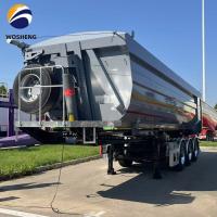 China 9800x2500x3500mm Semi-Trailer 3 Axle 4 Axle Tipping Tipper Rear Dump Truck for sale