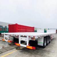 China Semi-Trailer for Container Haulage 3 Axle 4 Axle 20ft 40ft 45ft Flatbed Truck Trailer for sale