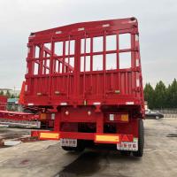 China 3 Axles 40-80tons Drop Side Livestock Farm Side Wall Fence Semi Truck Trailers Direct for sale