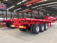 China Semi-Trailer for Container Haulage 3 Axle 4 Axle 20ft 40ft 45ft Flatbed Truck Trailer for sale