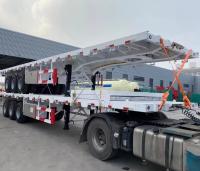 China Semi-Trailer for Container Haulage 3 Axle 4 Axle 20ft 40ft 45ft Flatbed Truck Trailer for sale