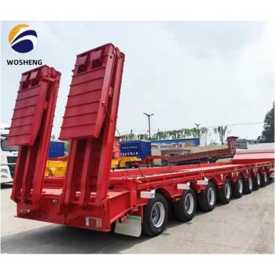 China Lowboy Lowbed Semi Trailer for Truck Custom's Requirement and High Capacity 150 Tons for sale