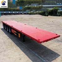 China 30-100tons Capacity 2 Axle 20 Feet Flatbed Container Semi Trailer for Truck Usage for sale