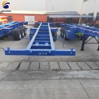 China WOSHENG Tri-Axle 40FT 3 Axles 40 Ton Loading Chassis Skeleton Semi Trailer with Materials for sale