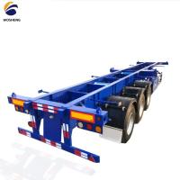 China 3 Axles 40 FT Flatbed Skeleton Semi-Trailer Skeletal Semi Truck Trailer for Landing Gear for sale