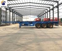 China 3 Axles 40 FT Flatbed Skeleton Semi-Trailer Skeletal Semi Truck Trailer for Landing Gear for sale