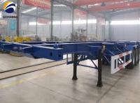 China 3 Axles 40 FT Flatbed Skeleton Semi-Trailer Skeletal Semi Truck Trailer for Landing Gear for sale