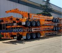 China 3 Axles 40 FT Flatbed Skeleton Semi-Trailer Skeletal Semi Truck Trailer for Landing Gear for sale